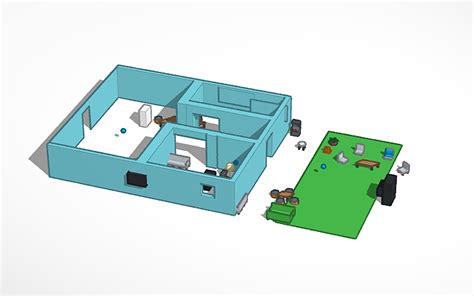 3d Design House And Backyard Tinkercad