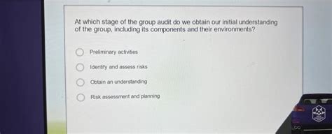 Solved The Amount Above Which The Component Auditor Will