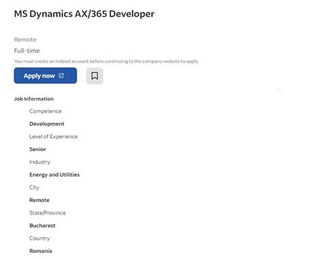 Dynamics 365 Ax Developer Position Comprehensive Review