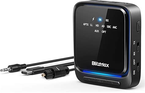 Blitzmax Bluetooth 5 2 Adapter Bluetooth Transmitter Receiver Low Latency And Hd Dual