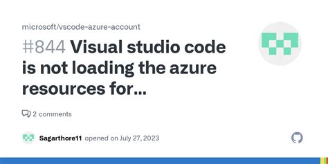 Visual Studio Code Is Not Loading The Azure Resources For Subscription Issue Microsoft