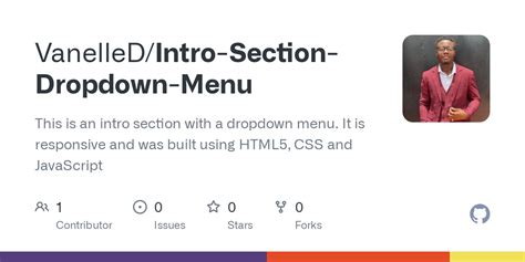 GitHub VanelleD Intro Section Dropdown Menu This Is An Intro Section With A Dropdown Menu It