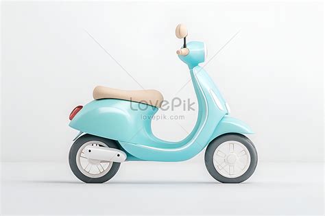 작은 파란색 스쿠터 일러스트 무료 다운로드 Lovepik