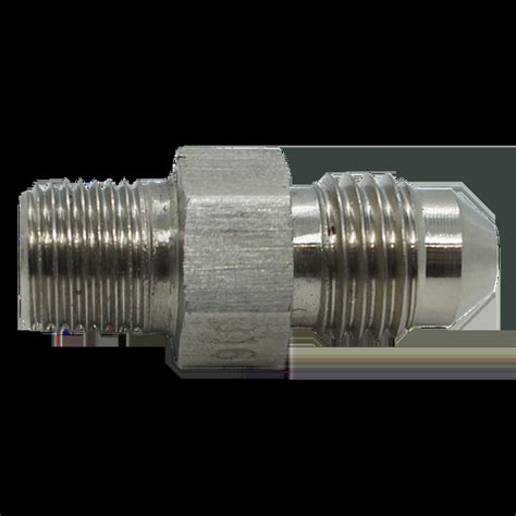 Rfs Stainless Steel Ss316 Jic Male Connector 3 8 Jic X 1 4 Npt 37 Degree Flared Compression