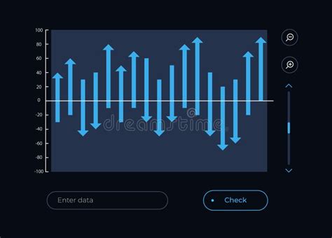 Dynamic Waterfall Chart Ui Element Template Stock Vector Illustration Of Science Analytics