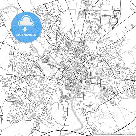 York England Uk Vector Map Light Hebstreits