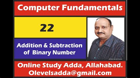 Addition And Subtraction Of Binary Numbers Youtube