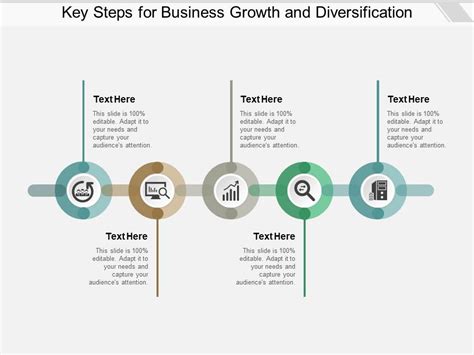 Key Steps For Business Growth And Diversification Ppt Powerpoint Presentation Summary File Formats