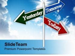 Today Tomorrow Yesterday Signpost Future Powerpoint Templates Ppt Themes And Graphics