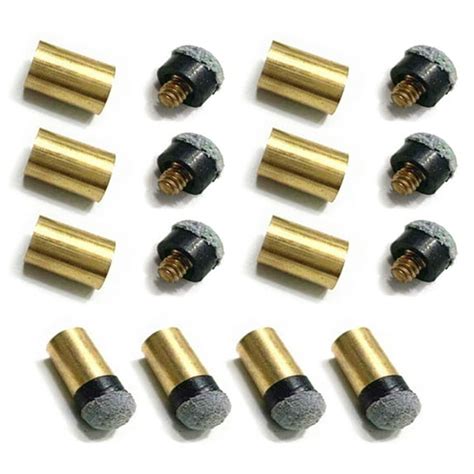 10pcs Billiard Pool Cue Tip Replacement Cue Tip With Cue Stick Ferrules Billiards Tip Easy To