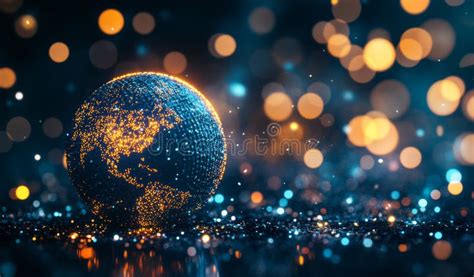 Three Dimensional Representation Of Worldwide Internet And Network Systems On A Global Map