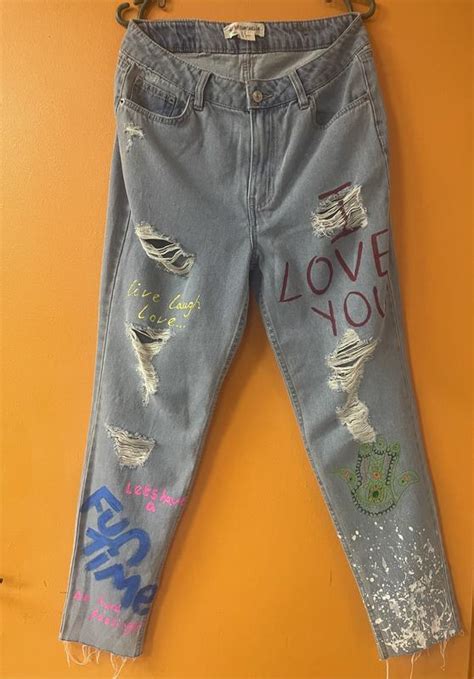 Кастомные джинсы Handm в размере м — цена 350 грн в каталоге Жилетки Купить женские вещи по