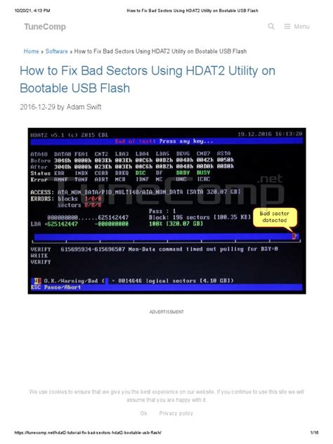 How To Fix Bad Sectors In A Hard Drive Using Hdat2 Utility Program On Bootable Usb Flash Pdf