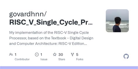 Github Govardhnn Risc V Single Cycle Processor My Implementation Of The Risc V Single Cycle