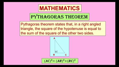 Pythagoras Theorem Pythagorean Theorem Proof YouTube