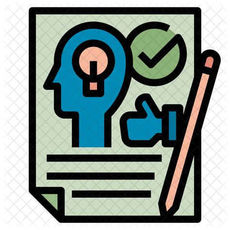 Qualitative Data Icon Download In Colored Outline Style