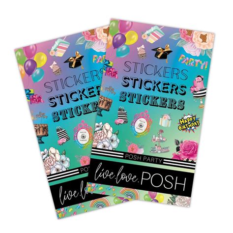 Posh Party Deluxe Sticker Book Live Love Posh