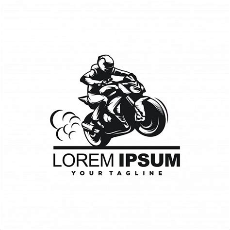 摩托车骑手logo标志矢量图素材 花瓣网