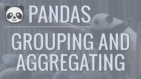 Python Pandas Tutorial Part 8 Grouping And Aggregating Analyzing