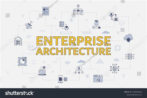 Enterprise Architecture Concept Icon Set Big Stock Vector Royalty Free