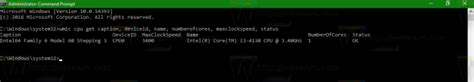 Get Cpu Information Via Command Prompt In Windows 10