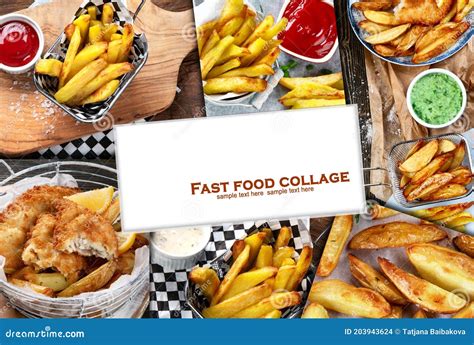 Different Types Of Fast Food Stock Photo Image Of Potato Delicious