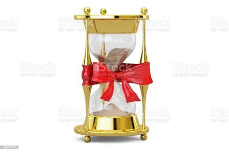 활과 리본 선물 개념 모래 시계입니다 흰색 배경에 고립 된 3 차원 렌더링 3차원 형태에 대한 스톡 벡터 아트 및 기타 이미지 3차원 형태 개념과 주제 공휴일