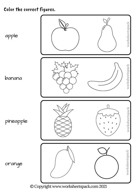 Fruits Activities For Preschoolers Printable Worksheets Pack