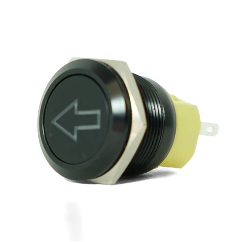 Push Button Round 22mm Indicator Arrow Switch Black Momentary Mk Sportscars