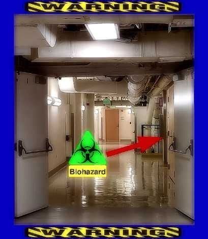 Liminal Space Aesthetic Photography Warning Signs In An Abandoned Hallway