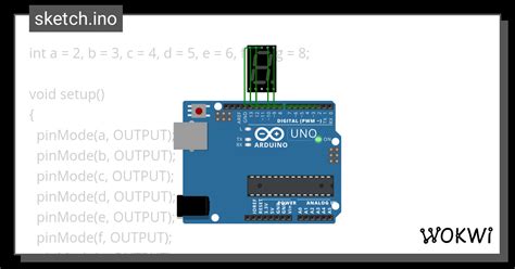 7 Segment Display Wokwi Esp32 Stm32 Arduino Simulator
