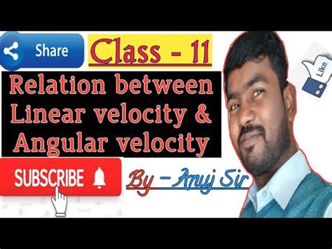 Relation Between Linear Velocity And Angular Velocity YouTube