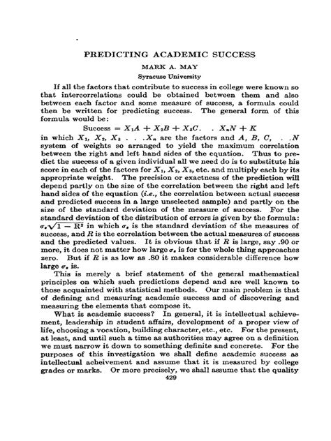 Predicting Academic Success Pdf