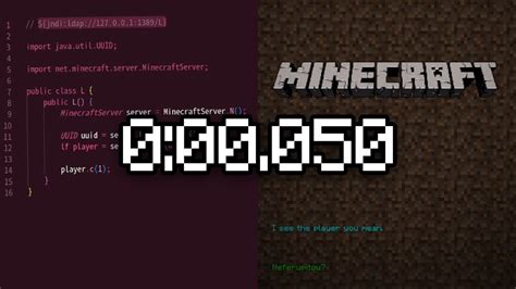 Minecraft Beaten In 000050 Using Log4j Exploit Youtube