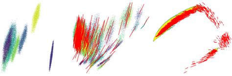 left trajectory wise pca of eight clusters of reweighted graphs
