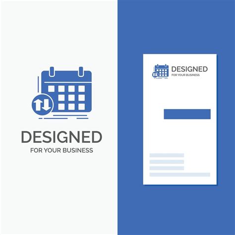 Business Logo For Schedule Classes Timetable Appointment Event Vertical Blue Business