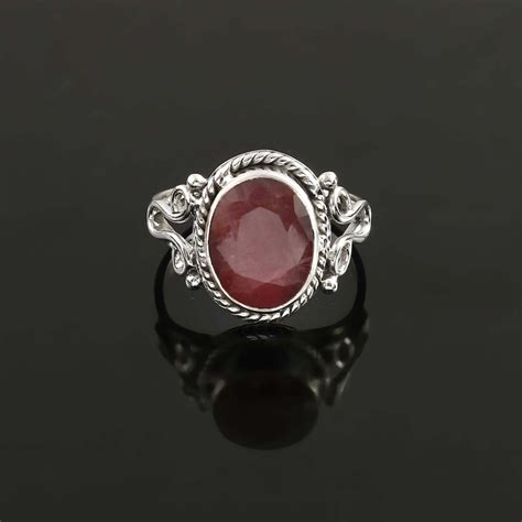 Natural Ruby Ring Etsy