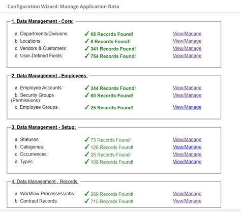 Manage Application Data App Config Wizard