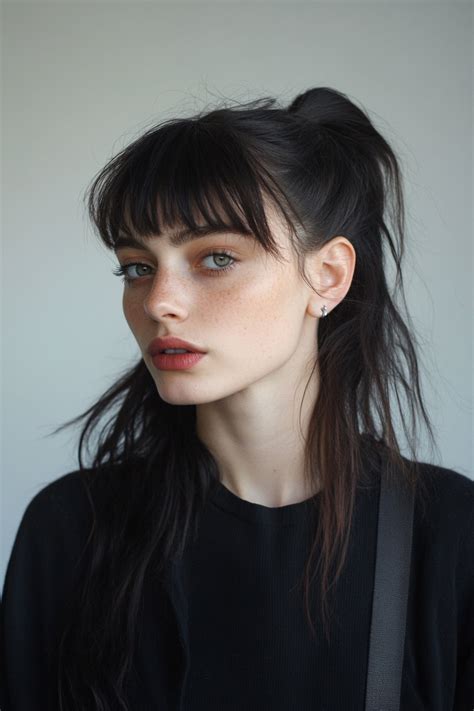 Stylish And Fun 17 Ponytail Ideas Featuring Bangs