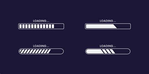 Progress Loading Bar Set Process Indicator 60571553 Vector Art At
