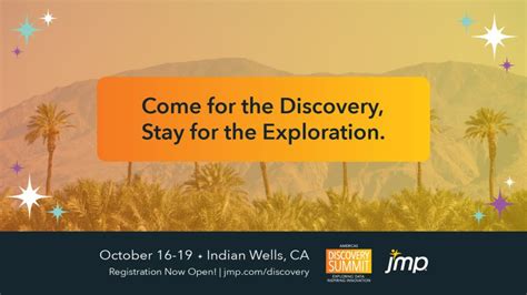 Beth Jarvis On Linkedin Jmp Discovery Summit Is Here 😎 Get Ready To Be Overwhelmed By Learning…