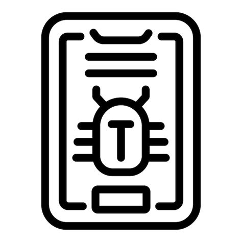 Premium Vector Smartphone Data Bug Icon Outline Vector Access Key