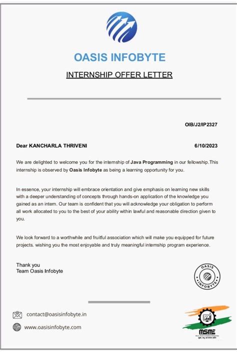 kancharla thriveni on linkedin oasisinfobyte internship