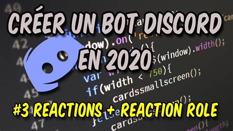 [fr] créer un bot discord en 2020 3 rÉactions reaction role