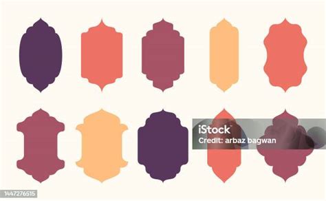 동양 스타일의 이슬람 문화 아치 창문 돔 등불 및 모스크 세트의 현대 보호 디자인 인도 인도아 대륙에 대한 스톡 벡터 아트 및 기타 이미지 인도 인도아 대륙 패턴