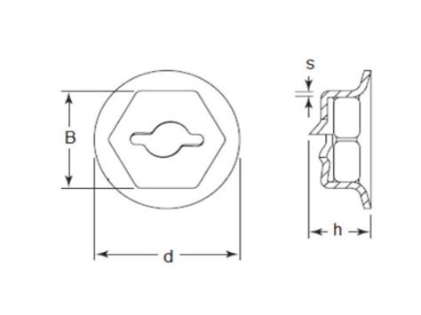 Tinnerman Lock Nut Washer Scrsz 1 4 Zinc Geo P Clear Sealer