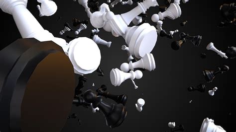 Premium Photo Falling Chess