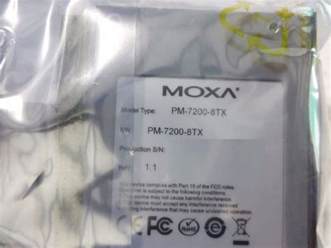 MOXA FAST ETHERNET MODULE PM 7200 8TX