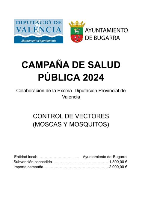 Justificación subvención vectores 2024 | Bugarra