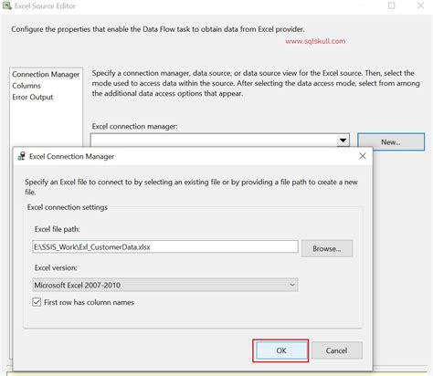 Load Data From Excel File To Sql Server Table Using Ssis Sql Bi Tutorials